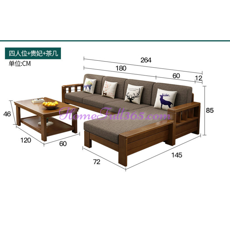 Chinese Modern Solid Wood Sofa Set $897.8 with High Quality