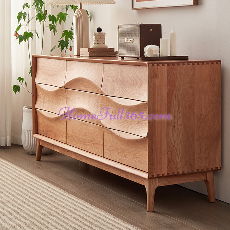 Japanese Real Wood Nine Drawer Cherry Chest of Drawers $1005 with High ...
